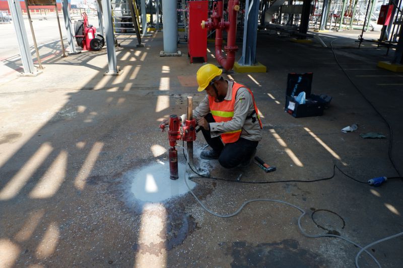 ทดสอบโครงสร้างท่าเทียบเรือ WF2 IRPC PORT - COSMO CTC